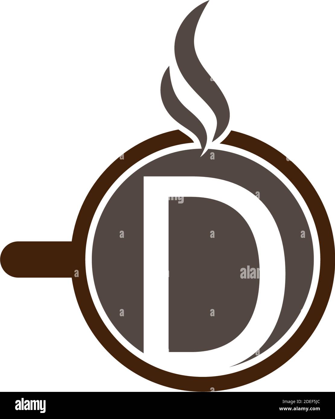 Coffee cup icon design letter D logo concept template Stock Vector ...