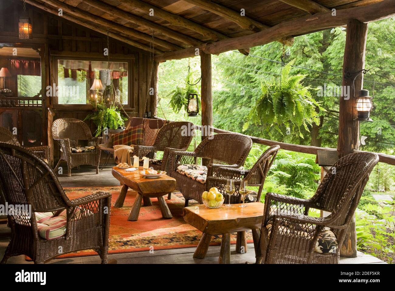 Front porch of country Home Stock Photo - Alamy