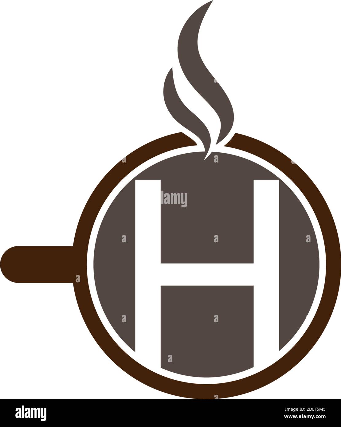 Coffee cup icon design letter H logo concept template Stock Vector ...
