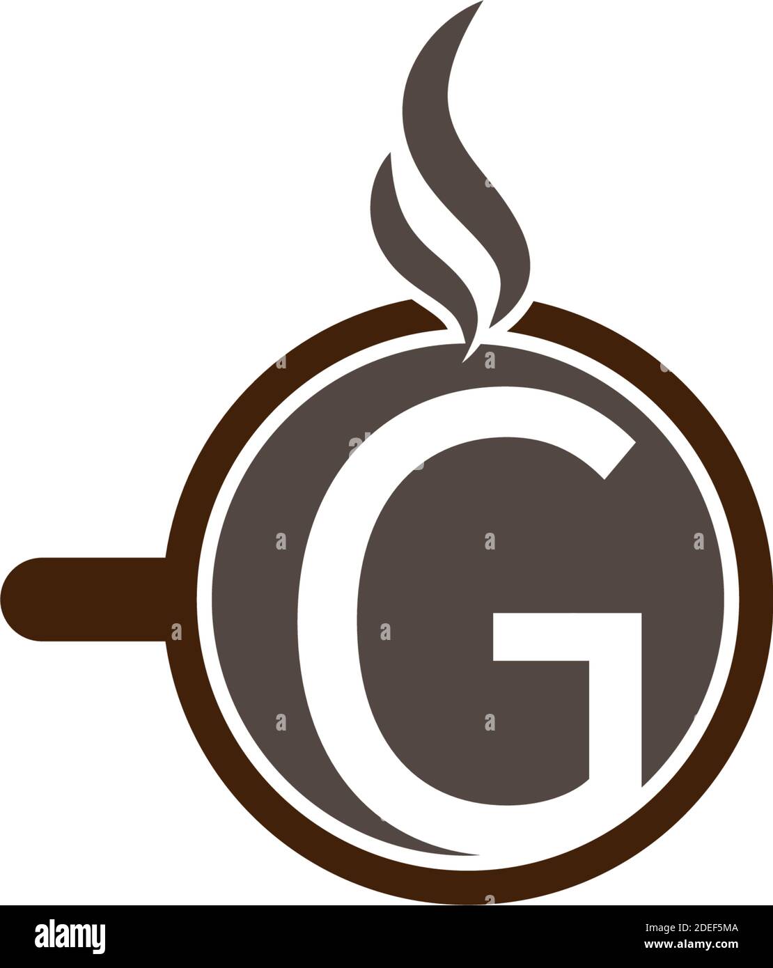 Coffee cup icon design letter G logo concept template Stock Vector ...