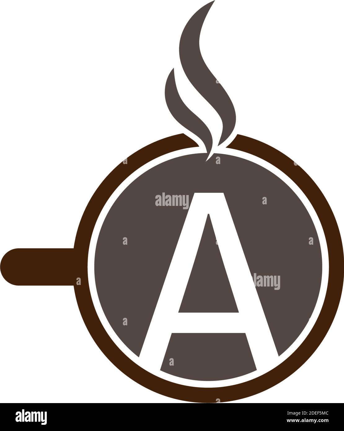 Coffee cup icon design letter A logo concept template Stock Vector ...