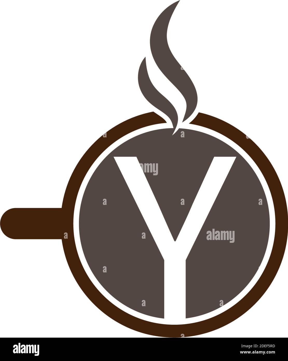 Coffee cup icon design letter Y logo concept template Stock Vector ...