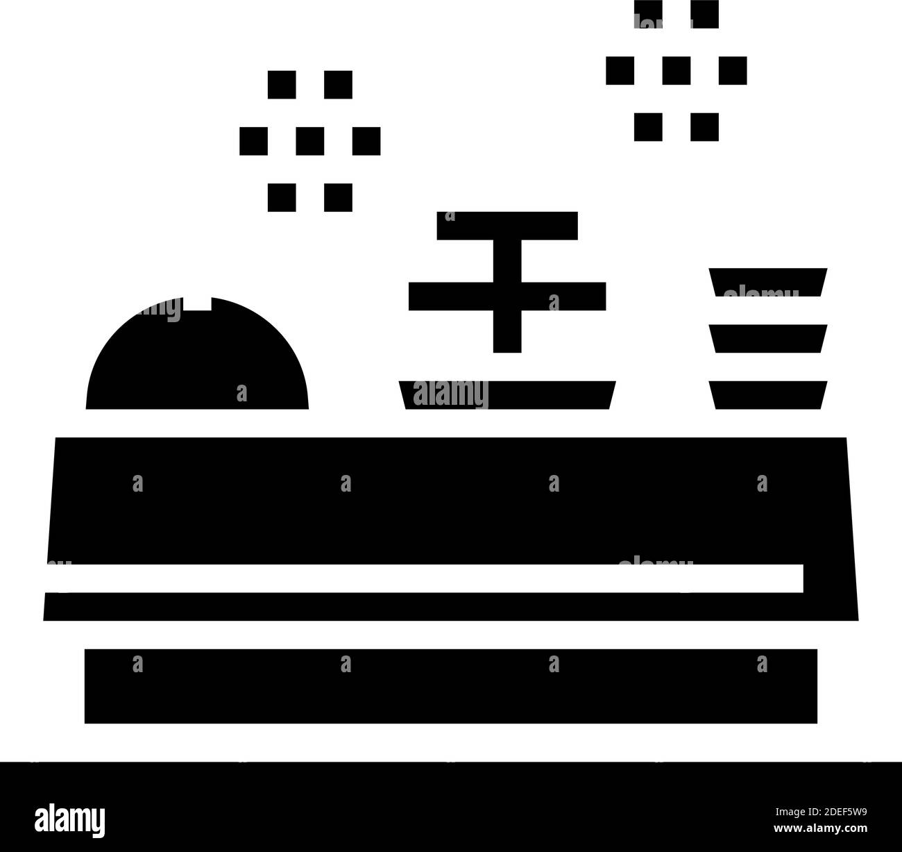 Buffet table food glyph Stock Vector Images - Alamy