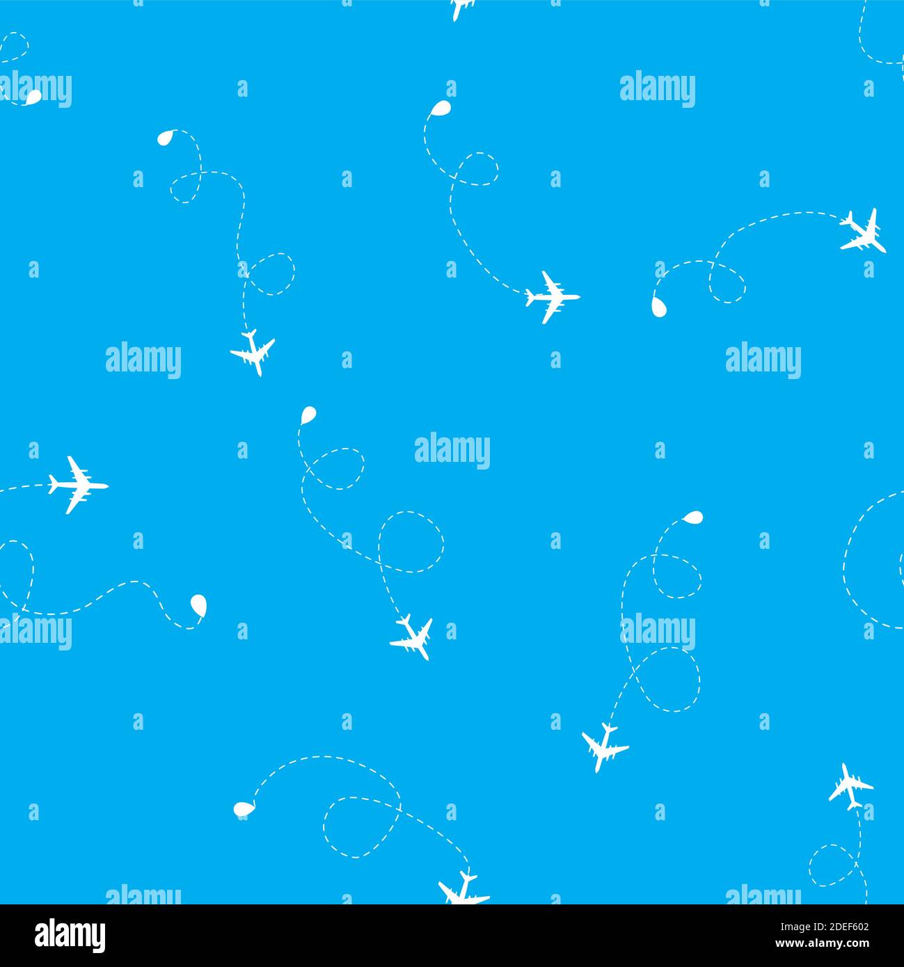 Airplane dotted flight seamless pattern background. Vector Illustration ...