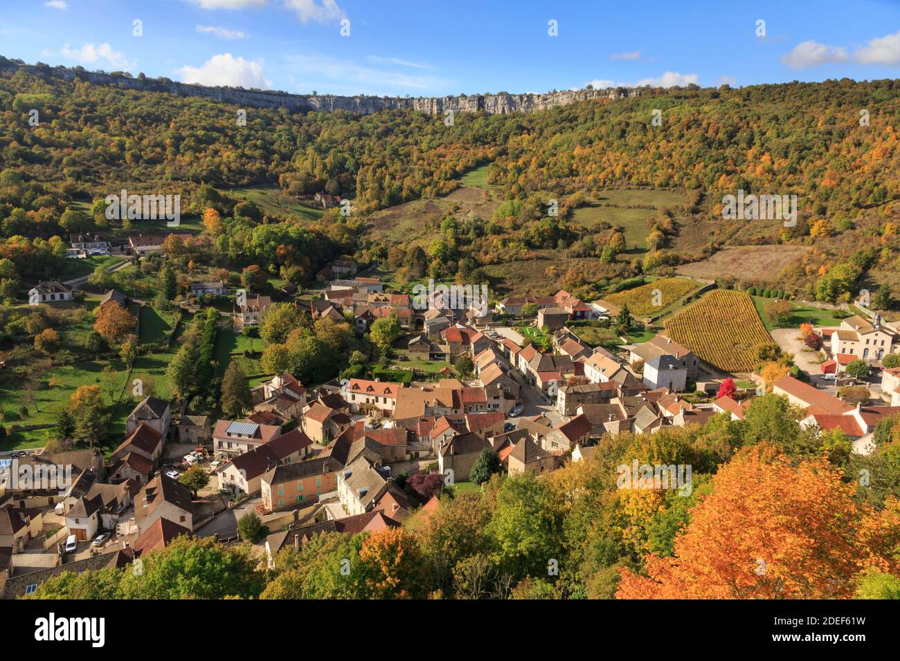 Saint-Romain, small village outside of Beaune, Burgundy, France Stock ...