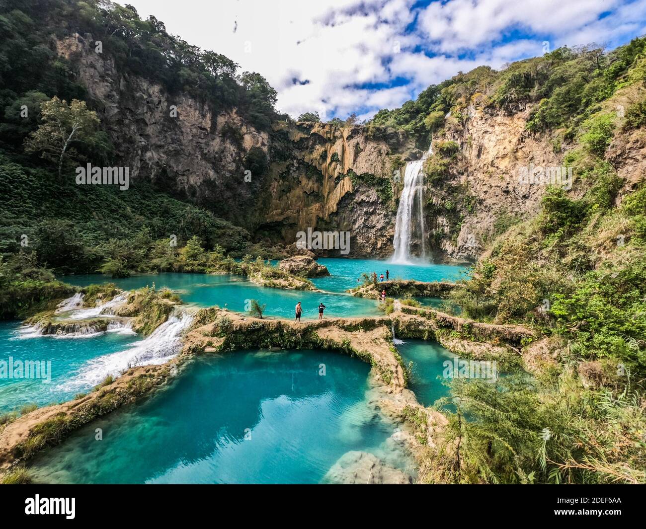 Beautiful El Salto del Meco waterfall, Huasteca Potosina, San Luis ...