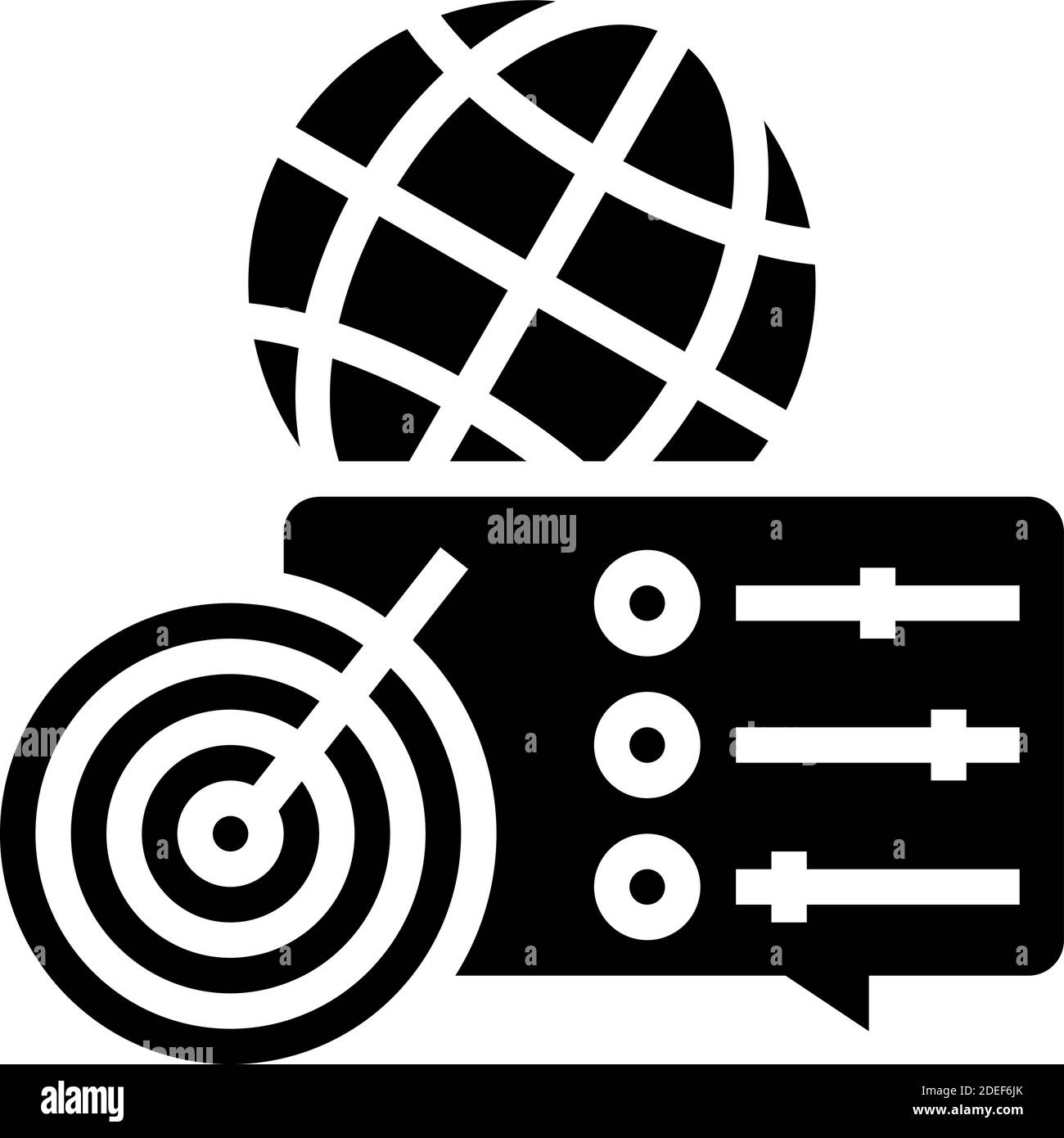 optimization of supply chains glyph icon vector illustration Stock ...