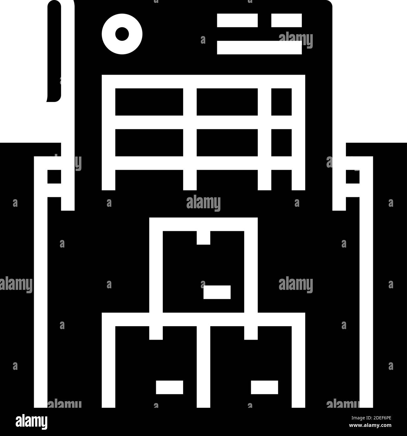 calculation of optimal stock glyph icon vector illustration Stock ...