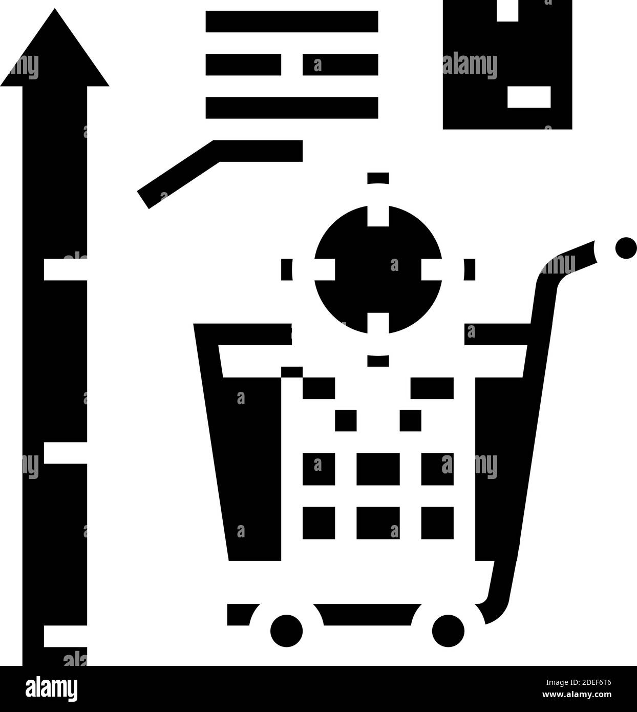 sales data visualization glyph icon vector illustration Stock Vector ...
