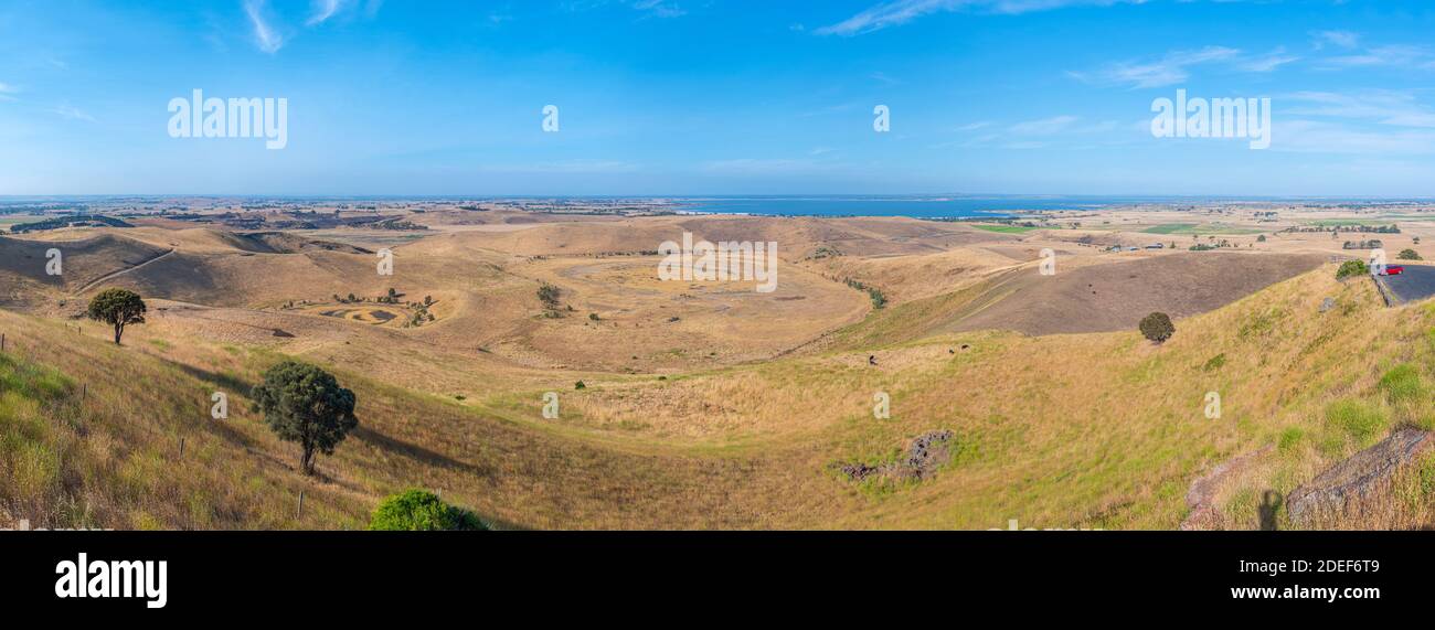 Red rock reserve including several craters of volcanic origin near ...