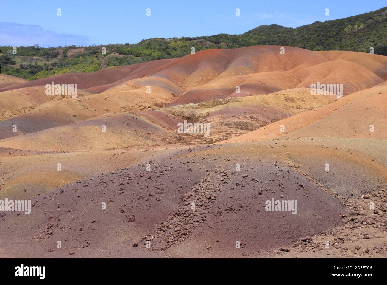 "7 Coloured Earth" dunes, Chamarel, Mauritius Stock Photo - Alamy