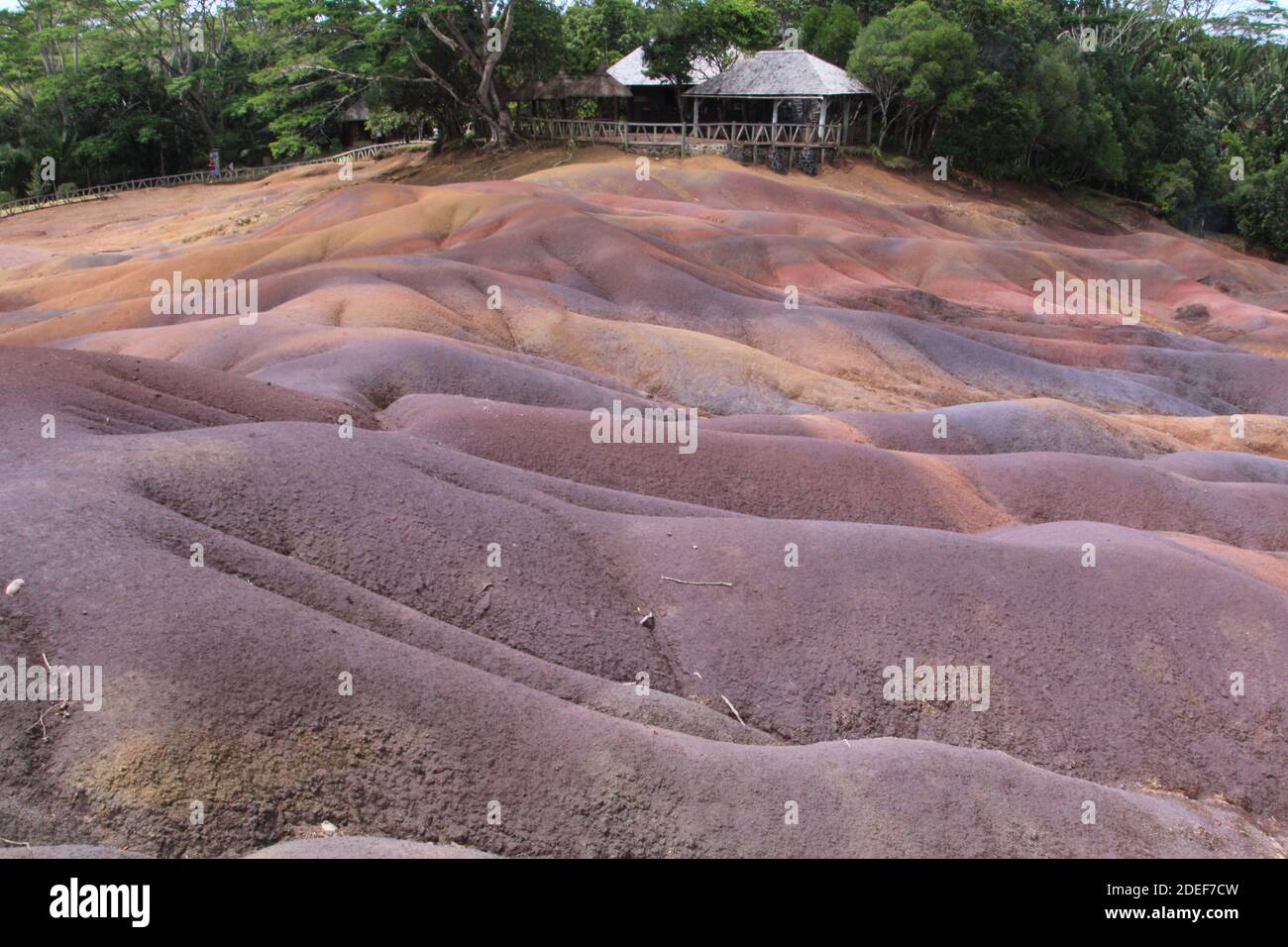 "7 Coloured Earth" dunes, Chamarel, Mauritius Stock Photo - Alamy