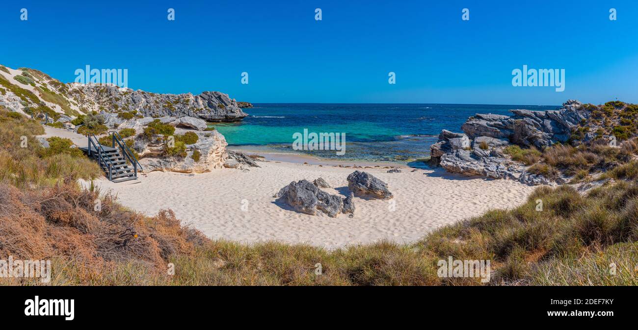 Little parakeet bay at Rottnest island in Australia Stock Photo - Alamy