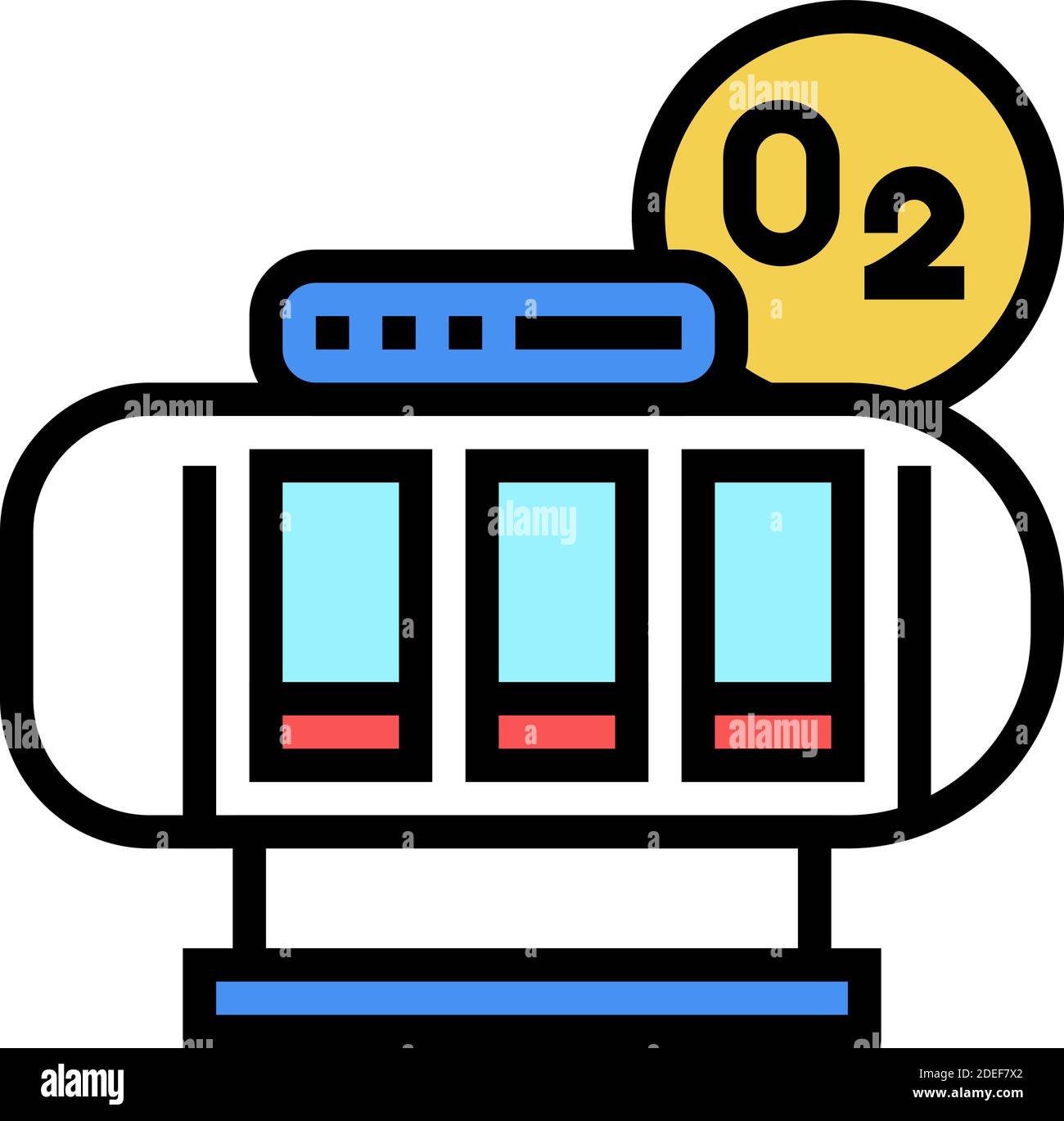 oxygen saturation chamber color icon vector illustration Stock Vector ...