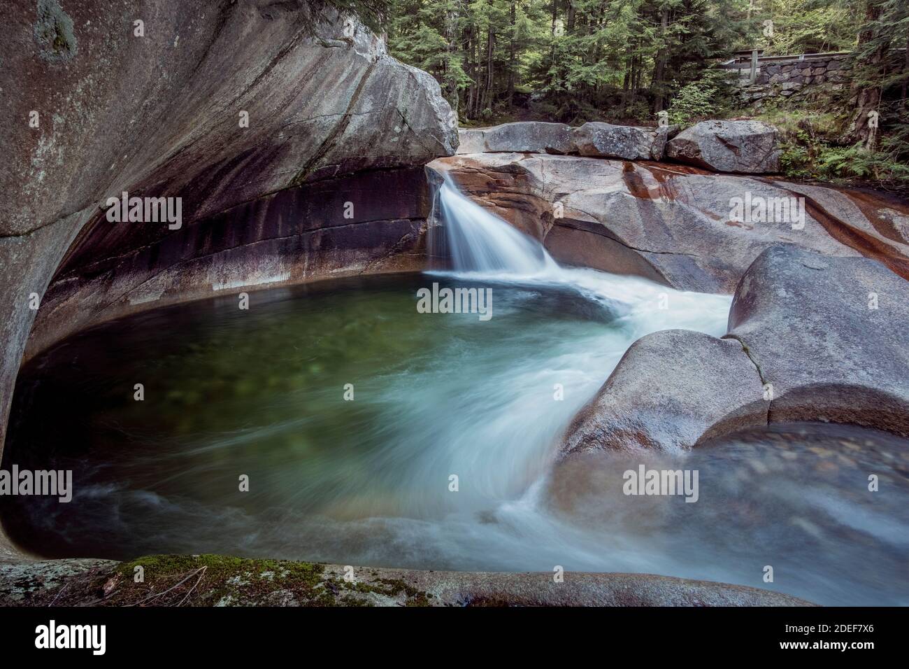 A naturally formed 20ft pot hole located in Franconia Notch State Park ...