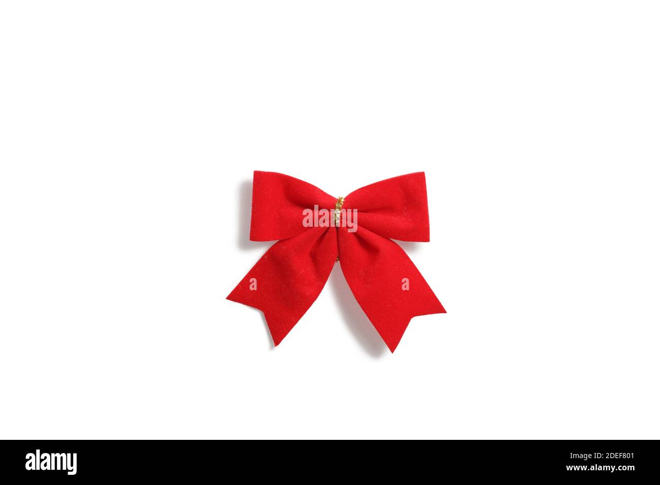 Studio shot of a velvet red bow isolated on white background Stock ...