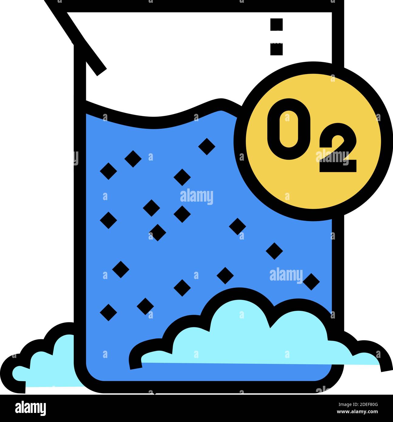 Oxygen bubbles chemical reaction Stock Vector Images - Alamy