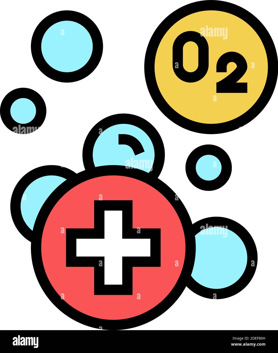 water adding oxygen color icon vector illustration Stock Vector Image ...