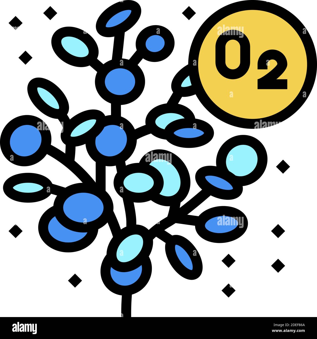 plant releasing oxygen color icon vector illustration Stock Vector ...