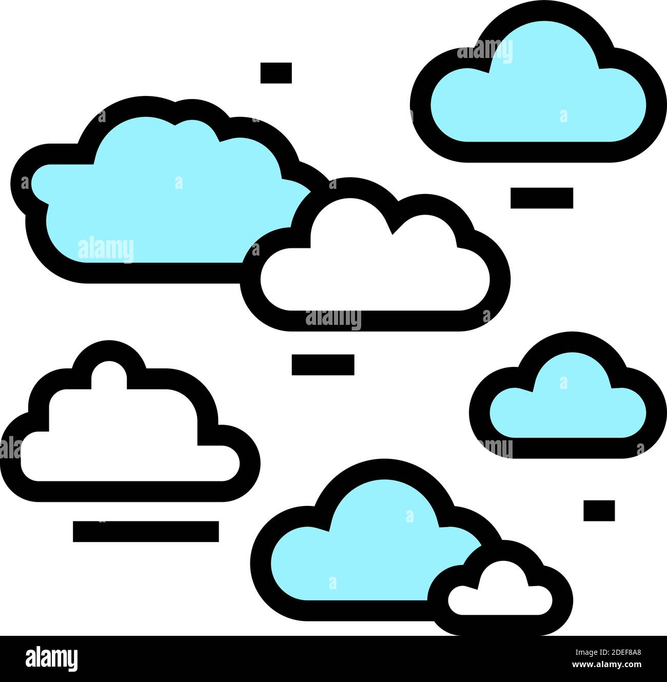 natural clouds color icon vector illustration Stock Vector Image & Art ...