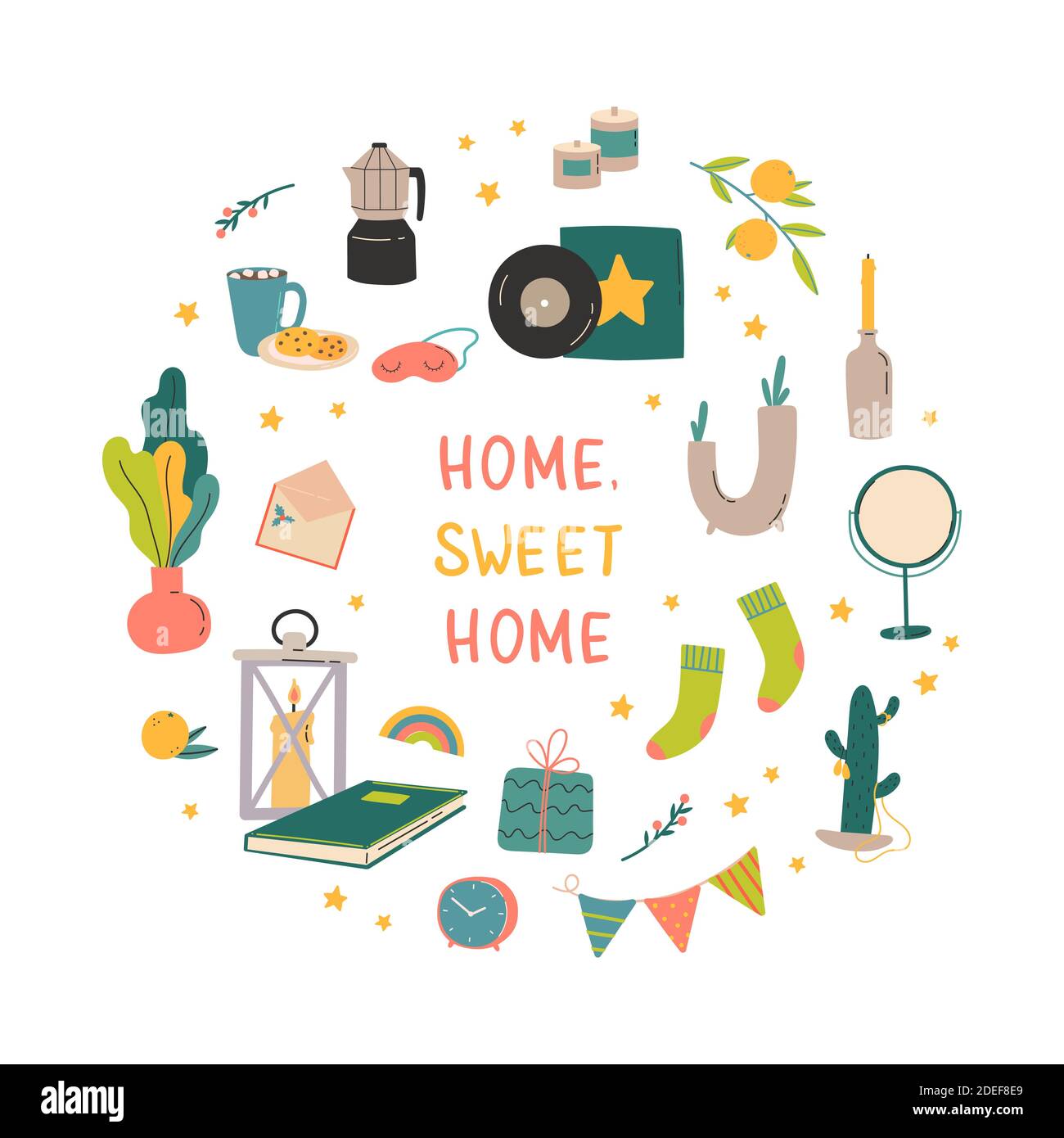 Cozy scandinavian Stock Vector Images - Alamy