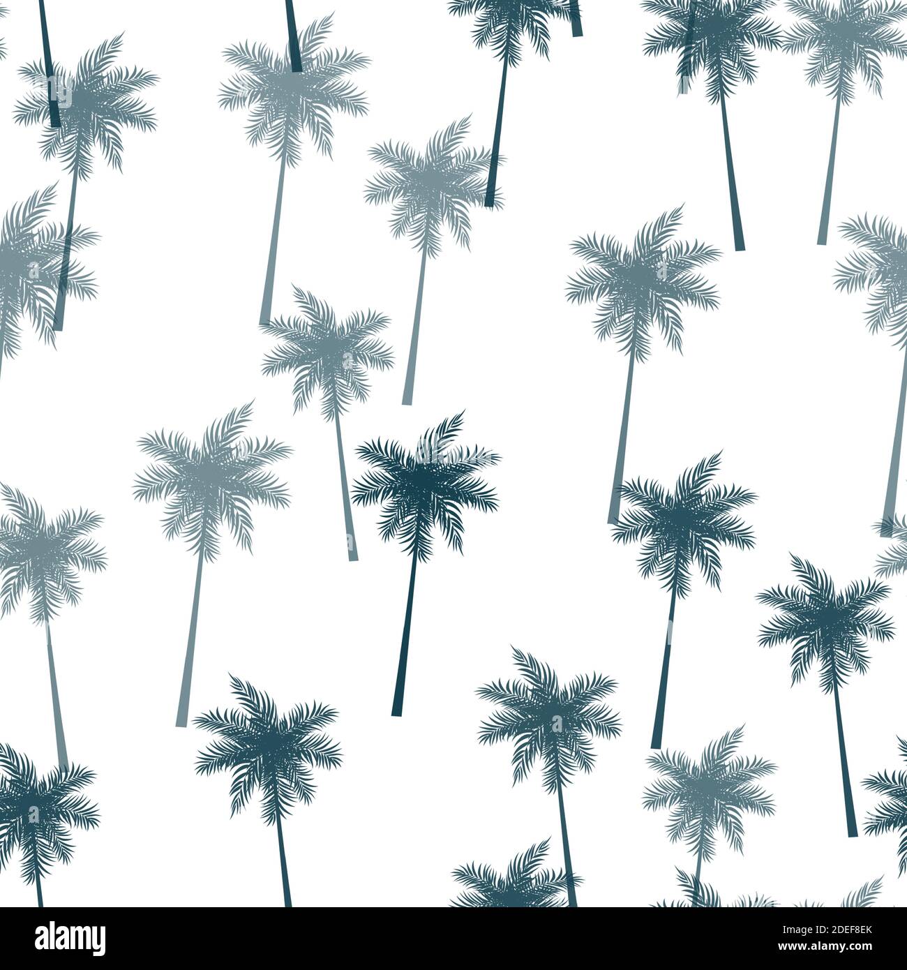 Tropical Palm Leaves Seamless Pattern Background. Vector Illustration ...