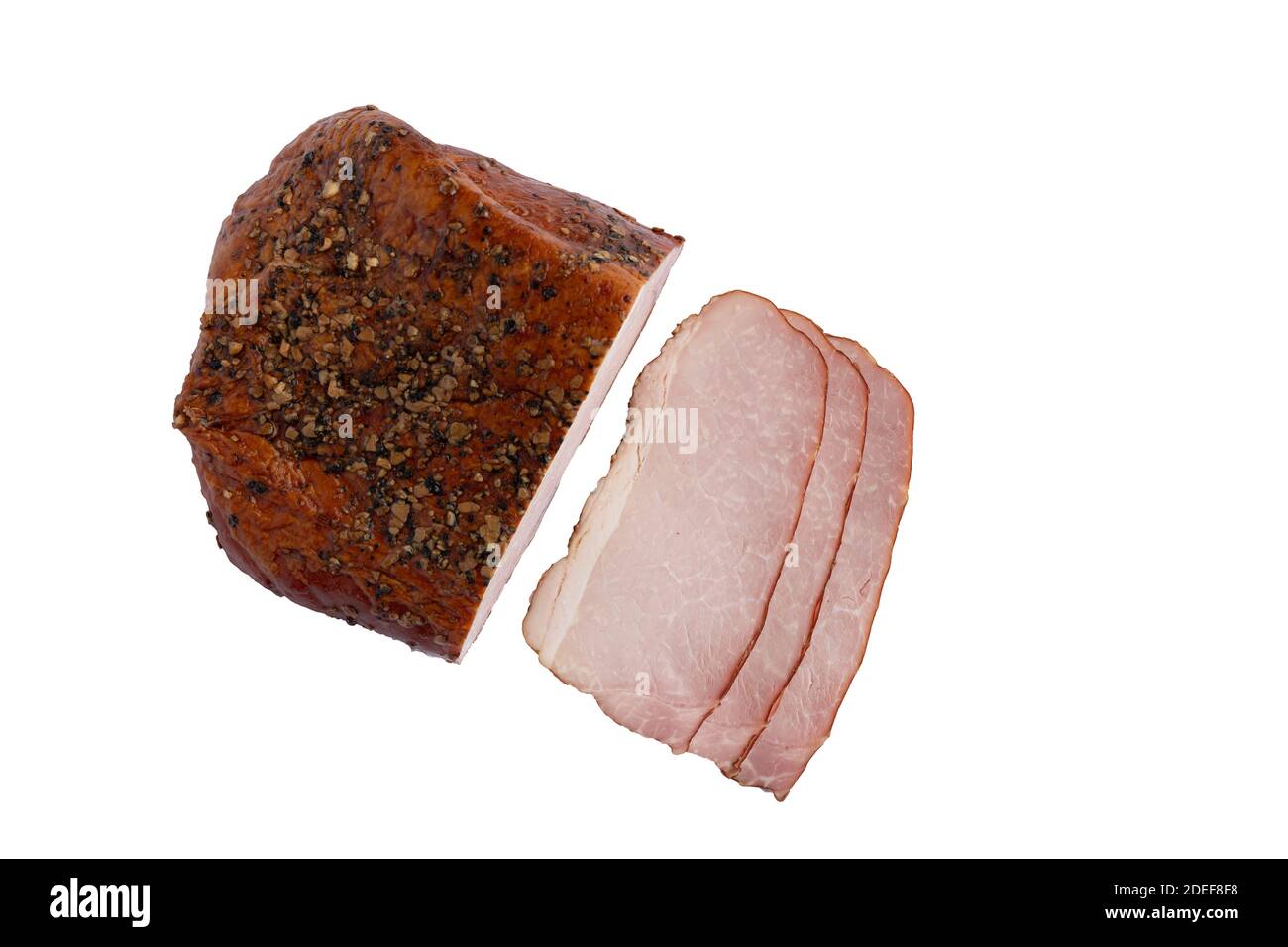Pork ham isolated over the white Stock Photo - Alamy