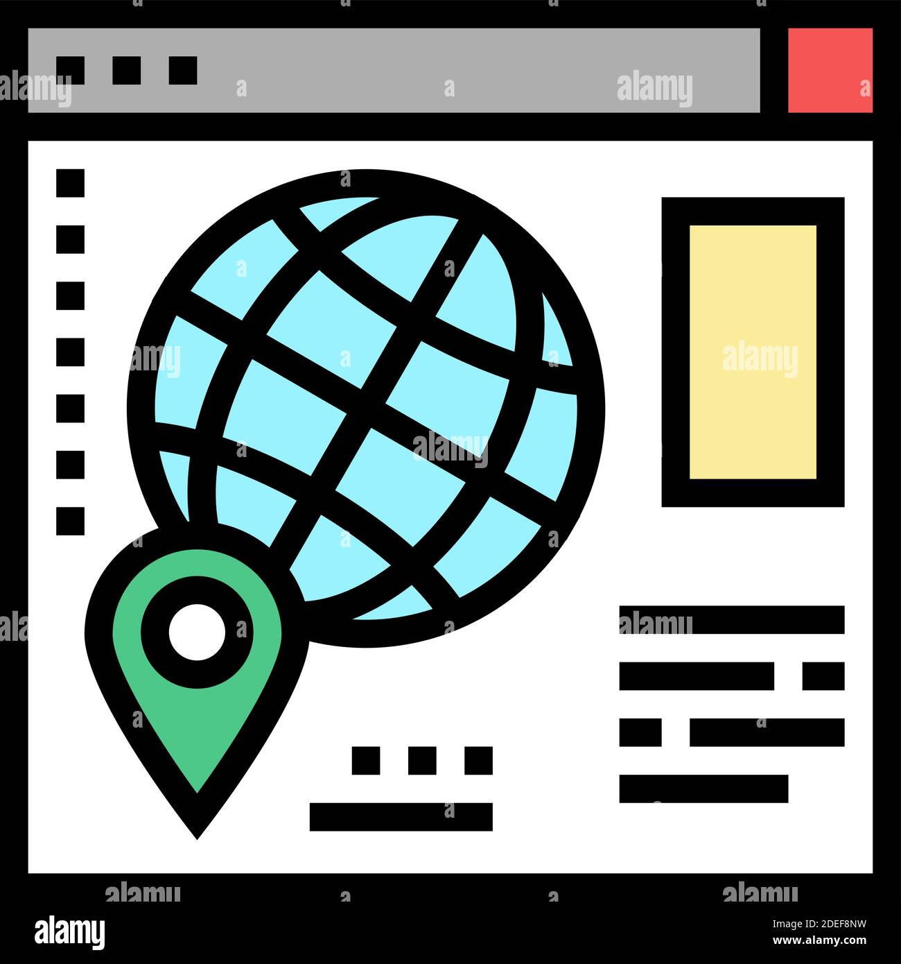 web site map location color icon vector illustration Stock Vector Image ...