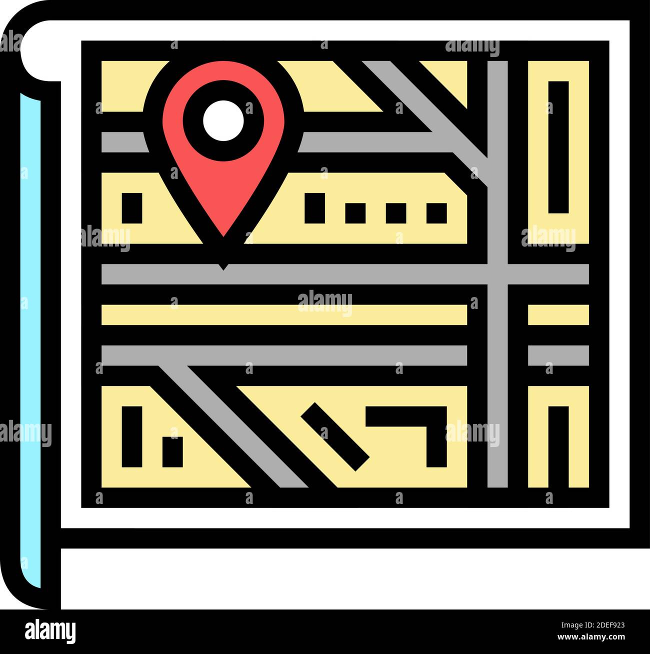 map location color icon vector illustration Stock Vector Image & Art ...