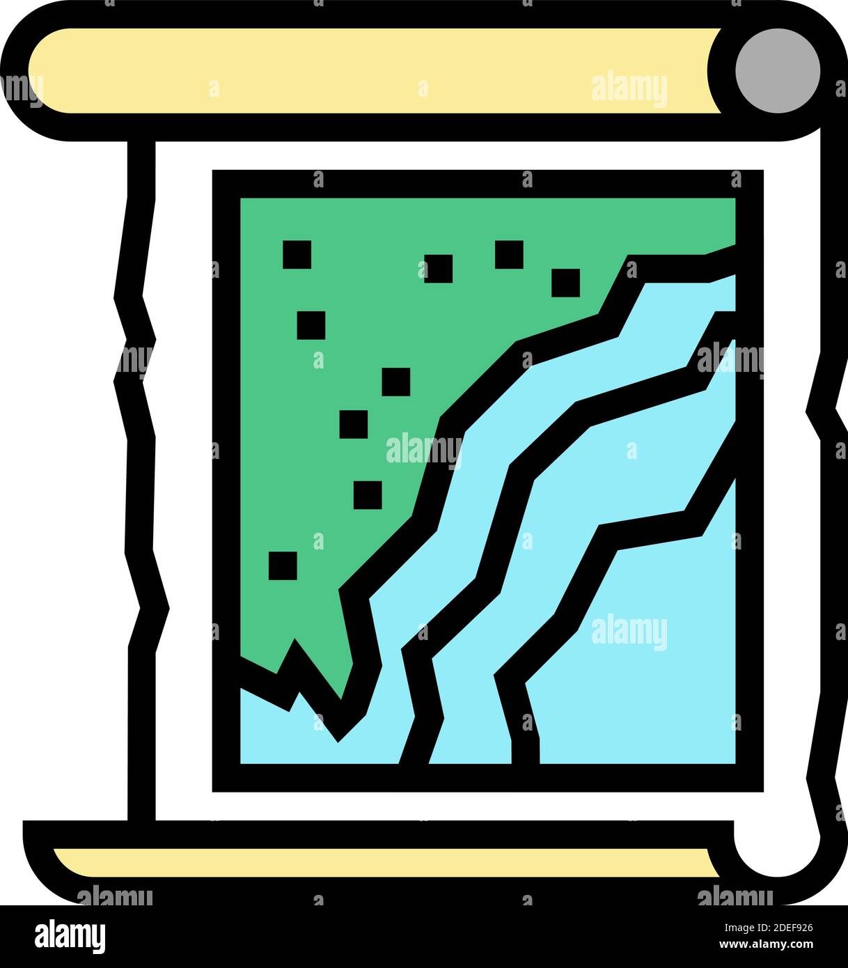 map roll color icon vector illustration Stock Vector Image & Art - Alamy