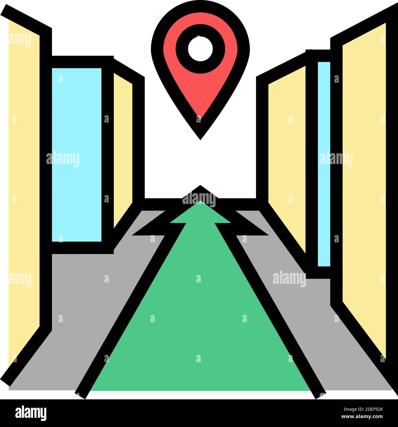 3d navigation system color icon vector illustration Stock Vector Image ...