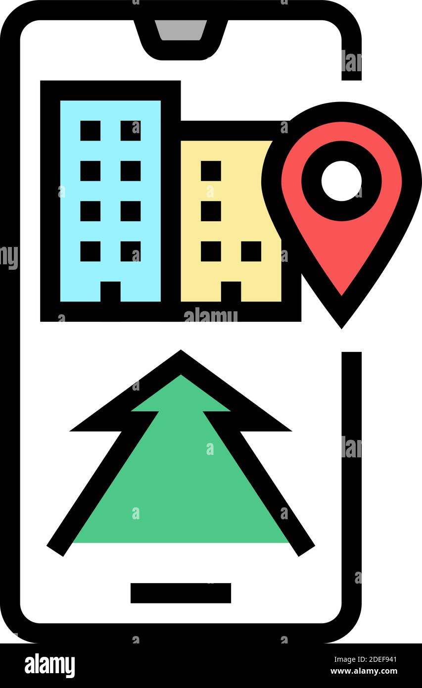 mobile application navigation color icon vector illustration Stock ...