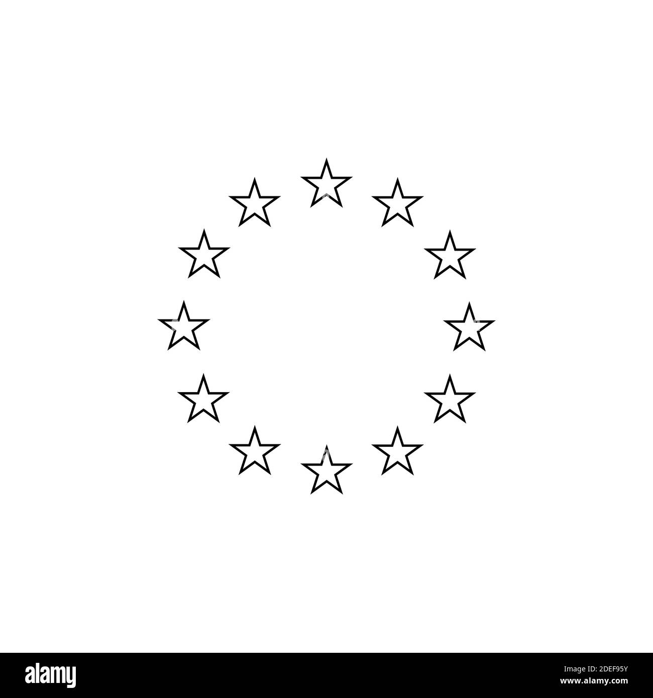 Stars in circle shape. Stock vector illustration isolated Stock Vector ...
