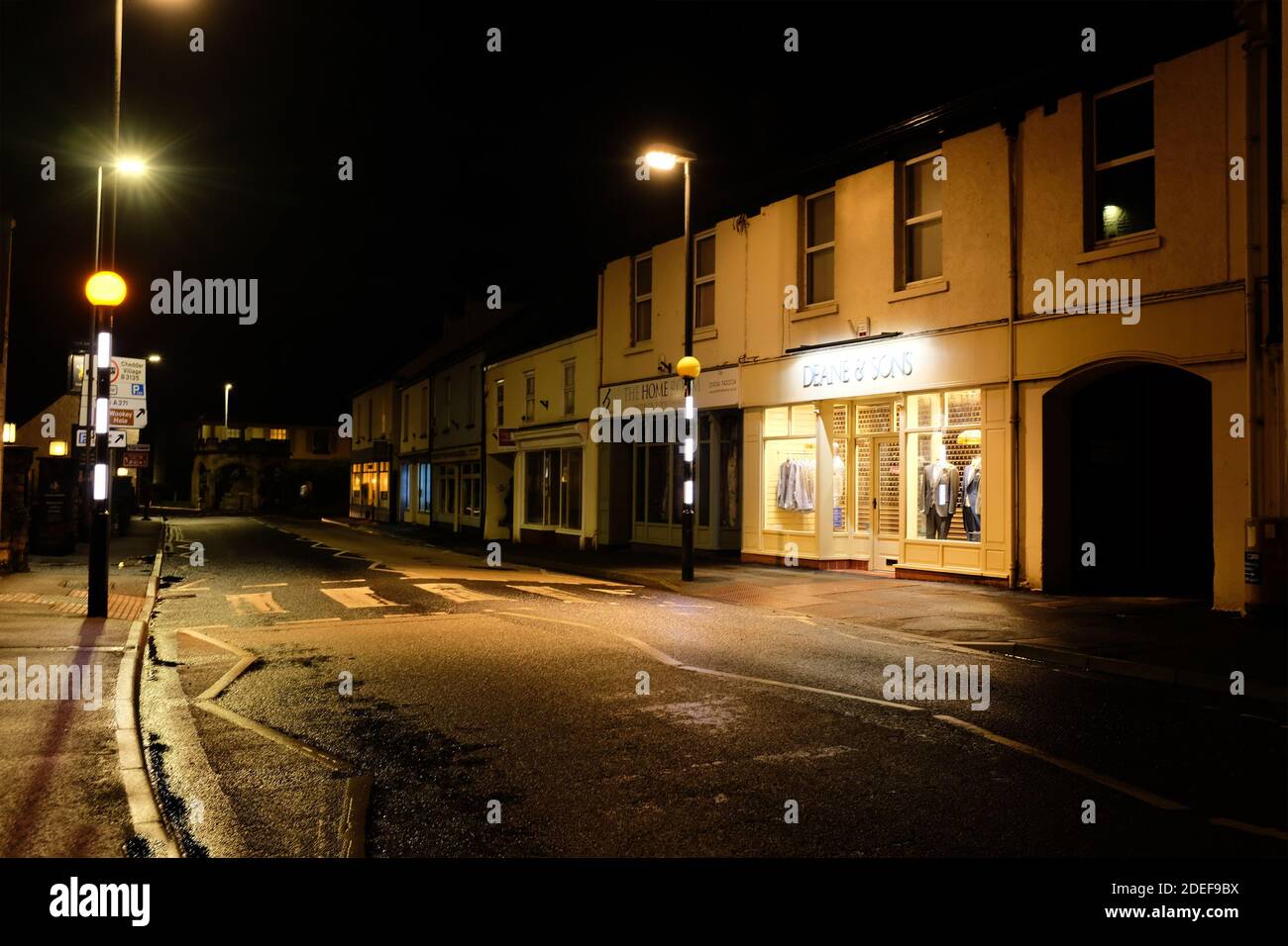 September 2020 - Cheddar village high street AKA Bath Street Stock ...
