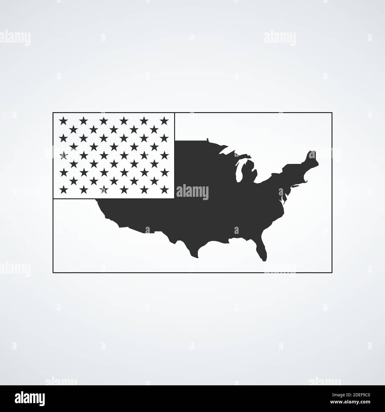 USA flag with usa map, style sign for mobile concept and web design ...