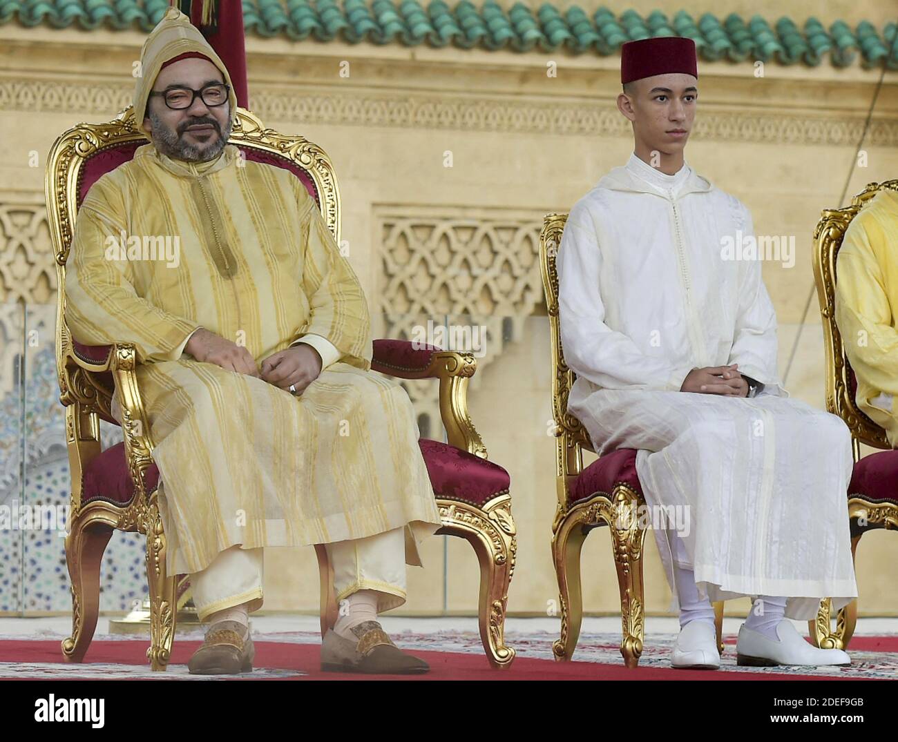 King Mohammed VI of Morocco and his son Crown Prince Moulay El Hassan ...