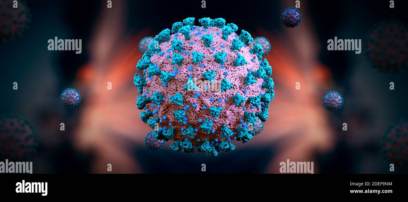 Coronavirus Covid-19 Virus Background. Extremely detailed and realistic ...