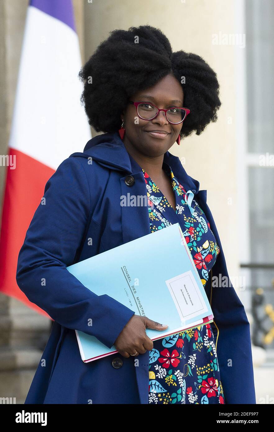 Government's spokesperson Sibeth NDiaye leaves the Elysee presidential ...