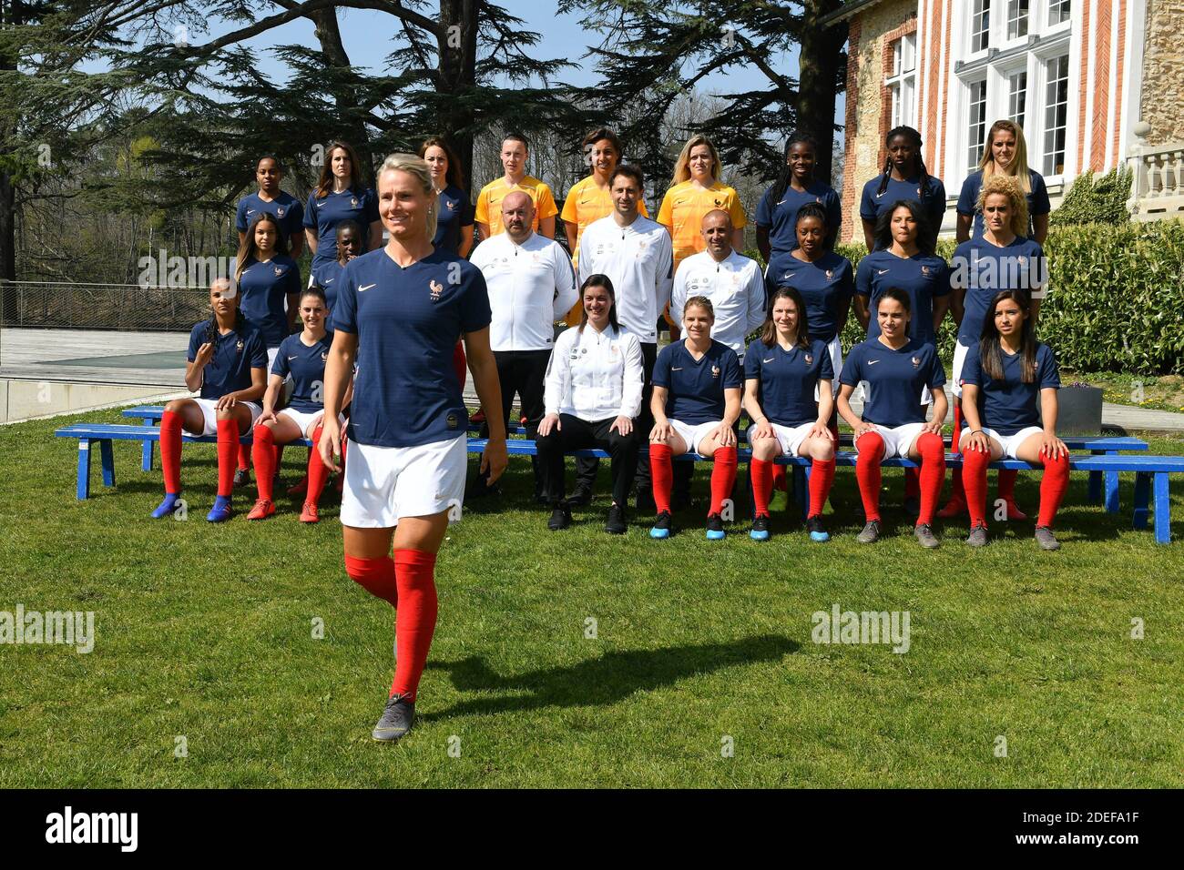 French women national football team pose at the Centre National d ...