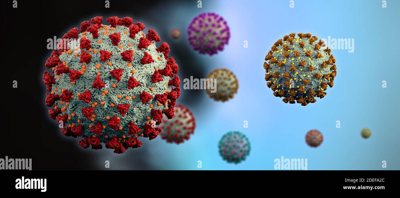 Coronavirus Covid-19 Virus Background. Extremely detailed and realistic ...