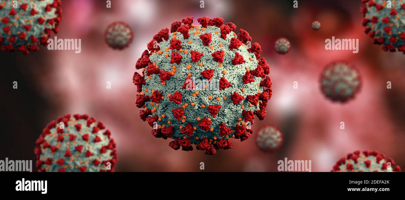 Coronavirus Covid-19 Virus Background. Extremely detailed and realistic ...