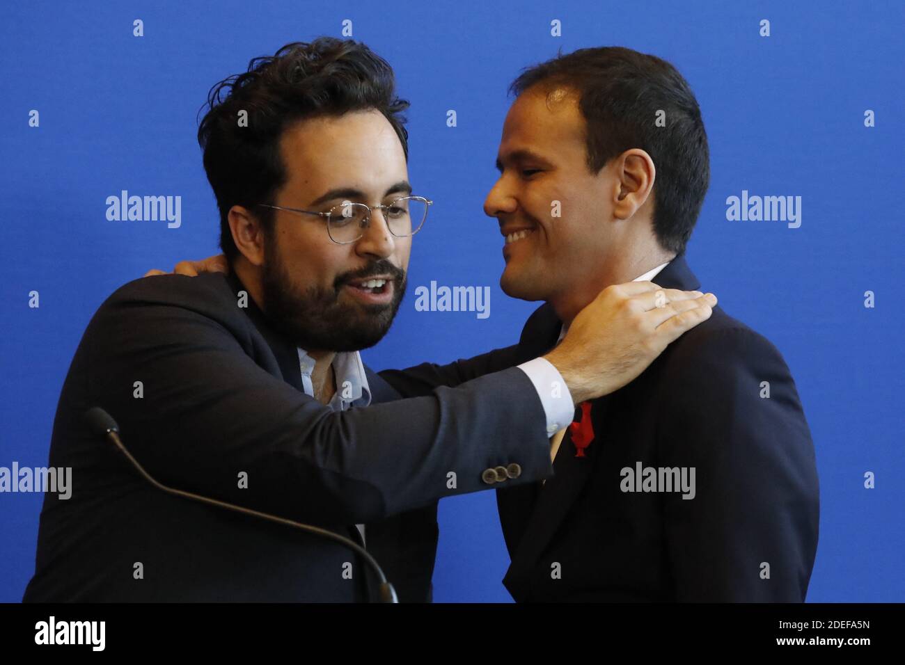 Secretary of State for Digital Affairs Cedric O and Mounir Mahjoubi at ...