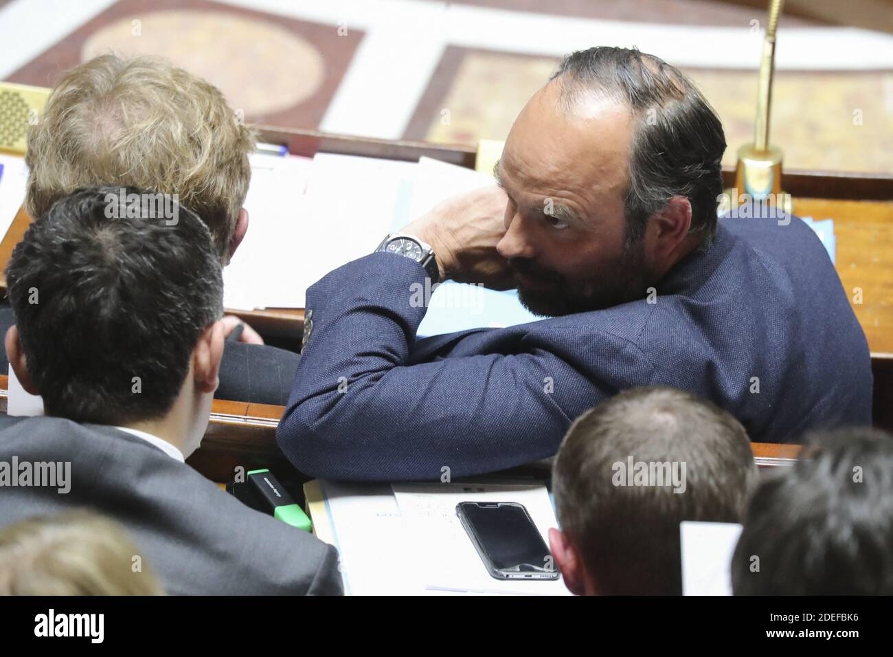 Prime Minister Edouard Philippe during the Questions to the government ...