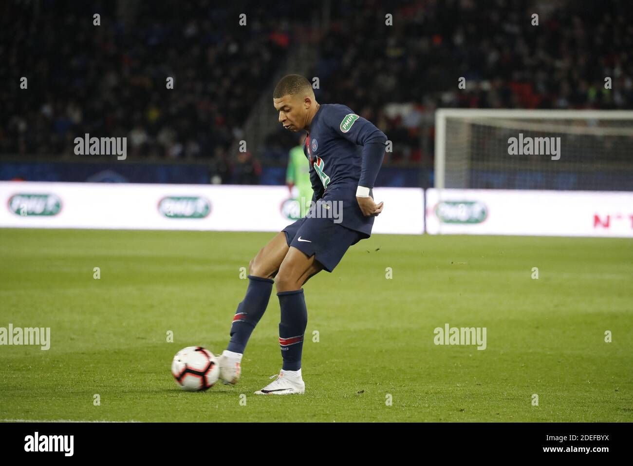 PSG's Kylian Mbappe during the French Cup semi-final Paris Saint ...