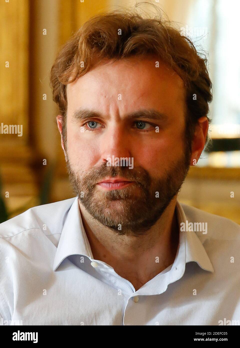 Chief Of Staff Antoine Foucher posing at the Labour Ministry in Paris ...