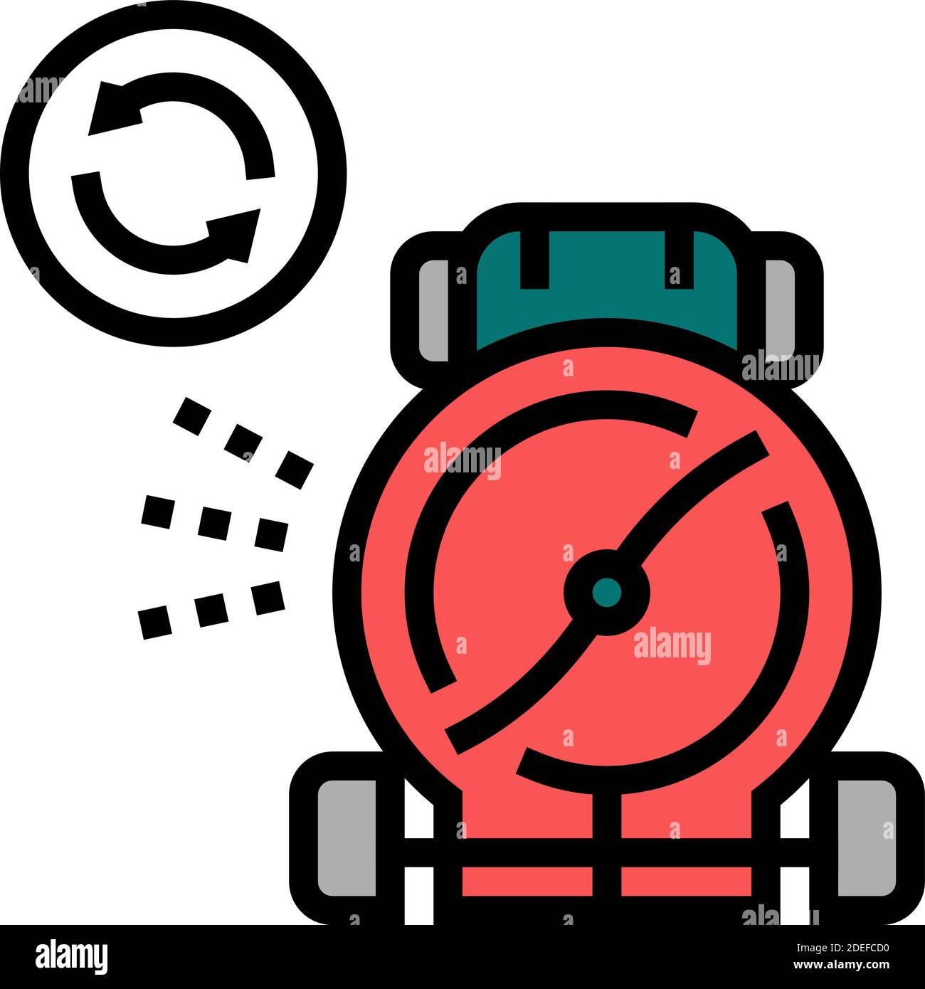 rotating blade of lawn mower color icon vector illustration Stock ...