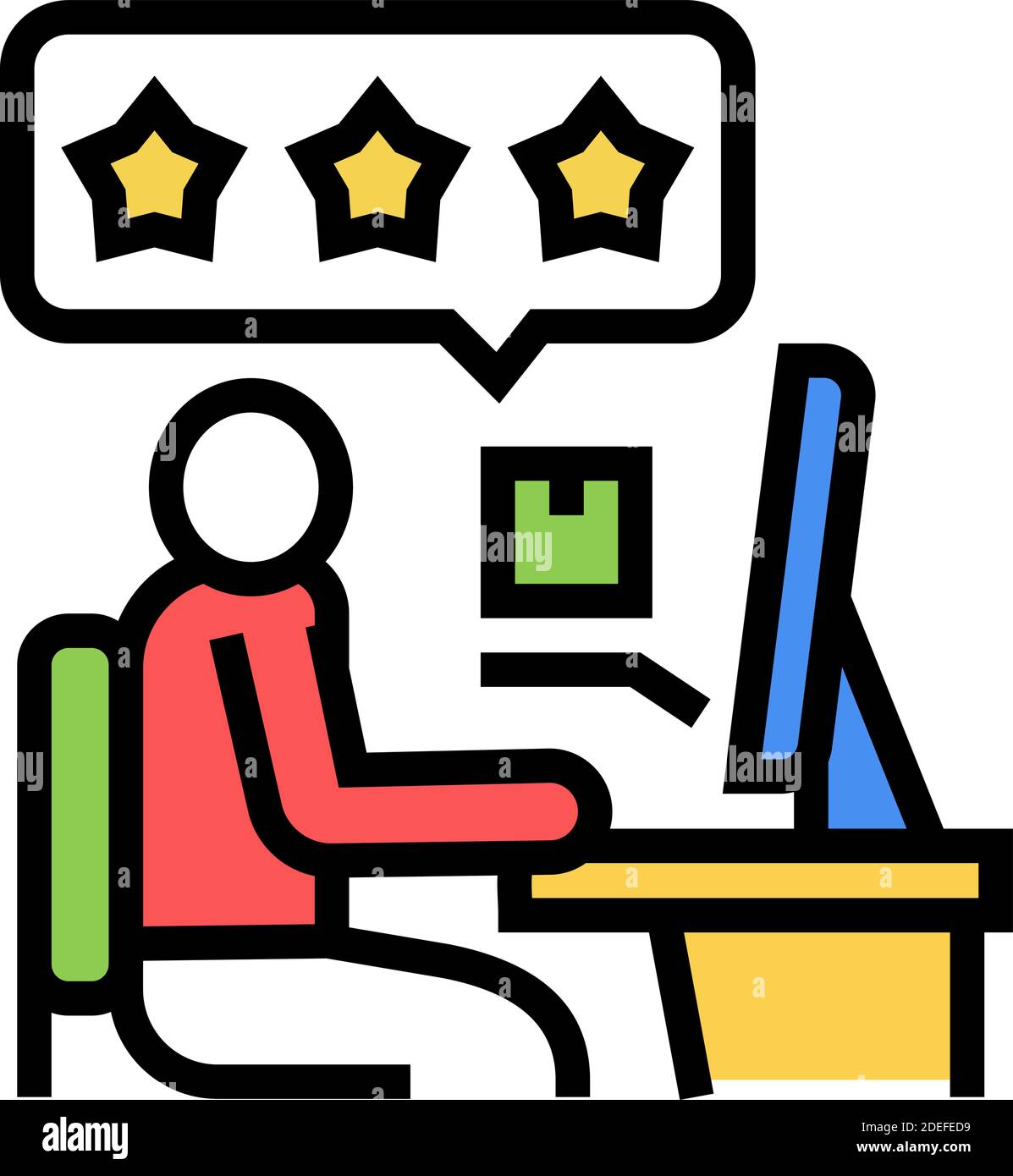 client review color icon vector illustration Stock Vector Image & Art ...