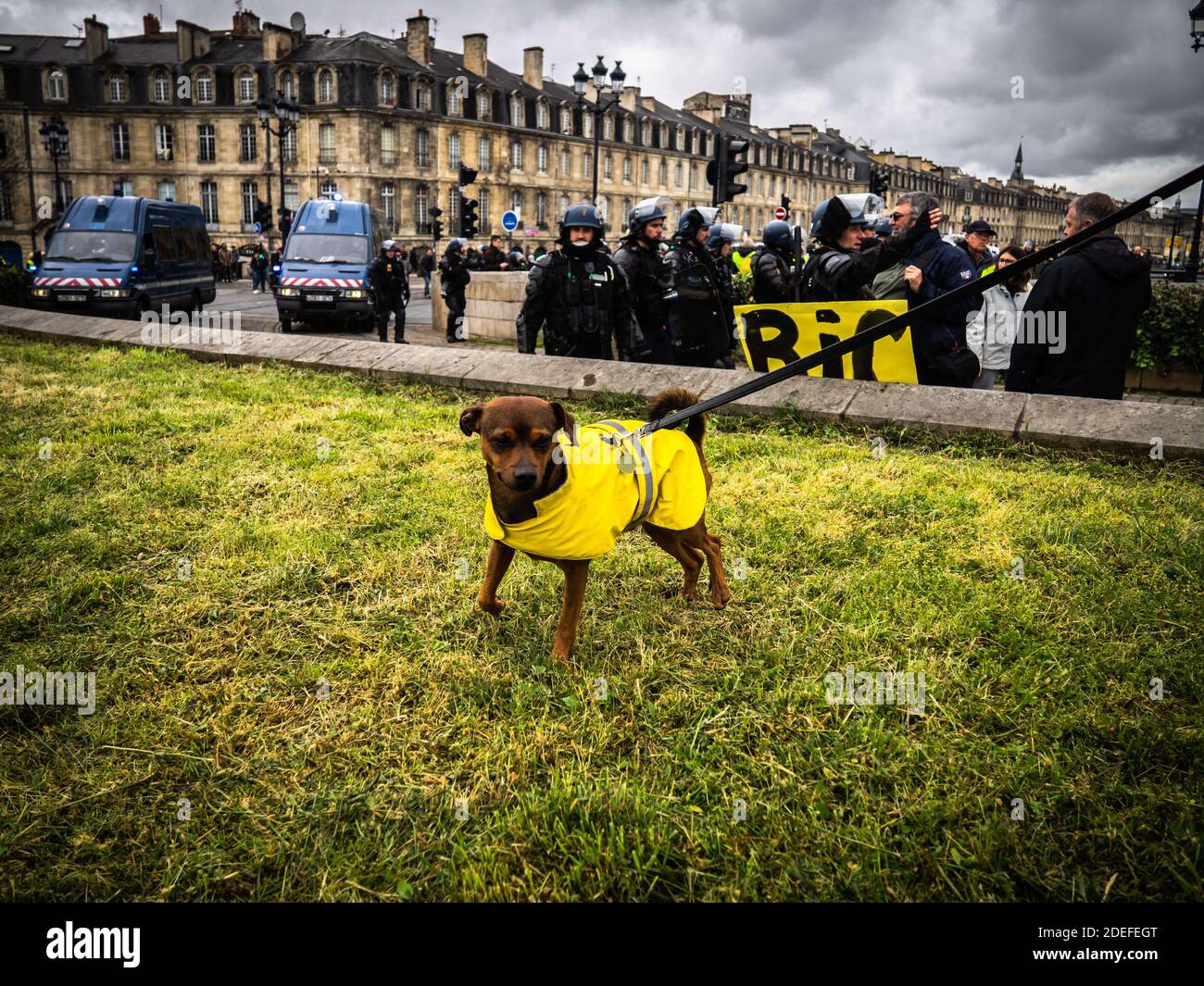 People from the yellow vest movement protest during the act 21 of the ...