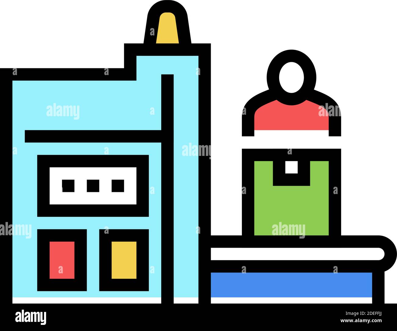factory manufacturing equipment color icon vector illustration Stock ...