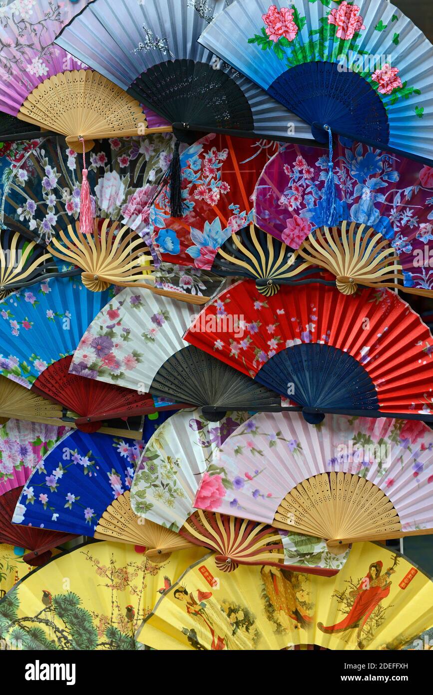 Colourful fans china hi-res stock photography and images - Alamy